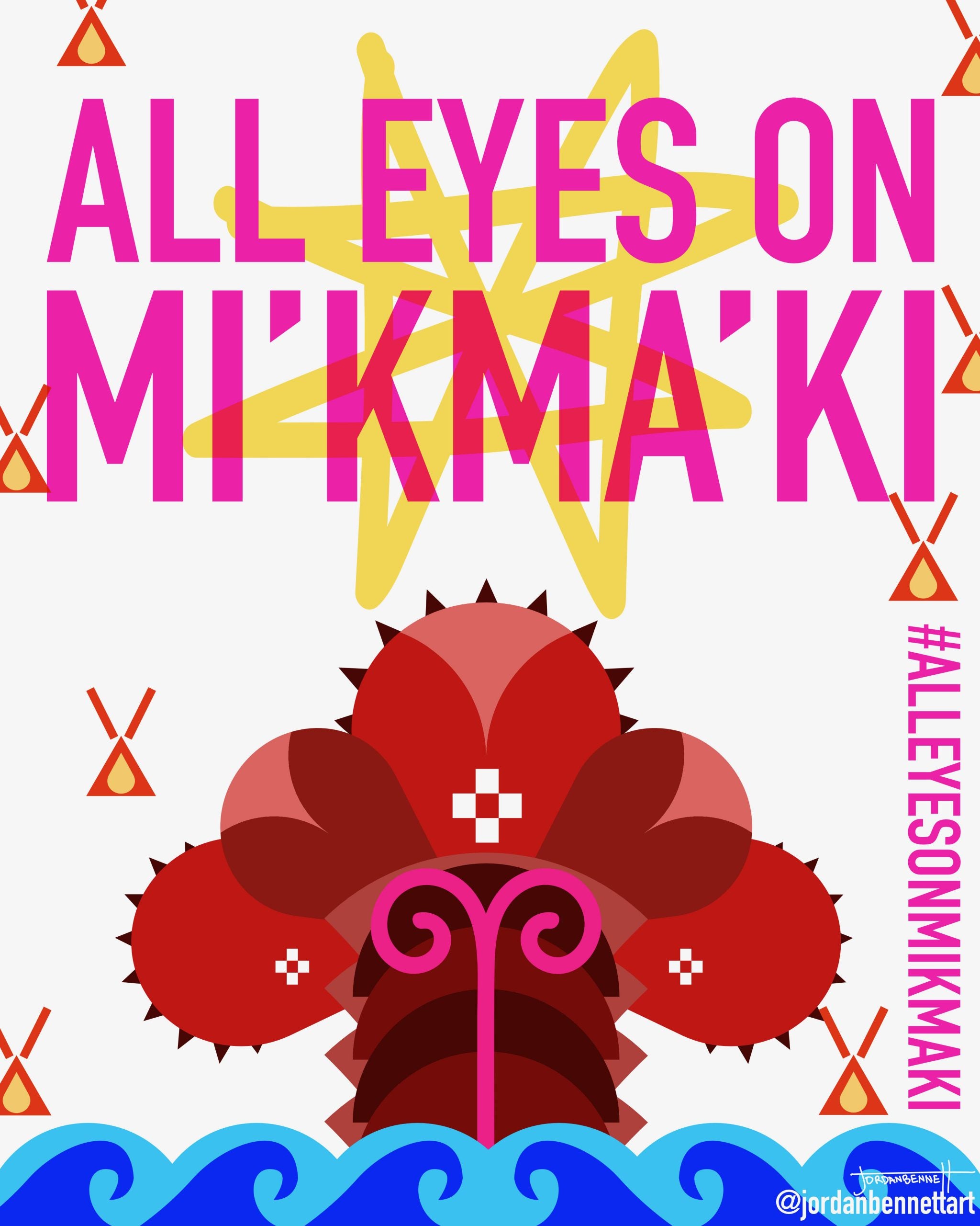 ALL EYES ON MI'KMA'KI stickers – IOTA Studio Gallery